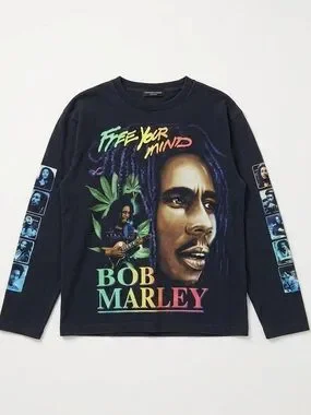Bob Marley | Shirts | Bob Marley Rock Chang Hd Graphic Long Sleeve ...